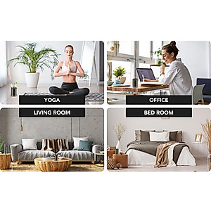 Clean Air Freshener and Odor Eliminator. Travel Size Electric Fragrance Diffuser Removes Pet, Smoke and Other Odors. Smart-Touch USB Charge. Home, Office or Travel. (Sandalwood, Black)