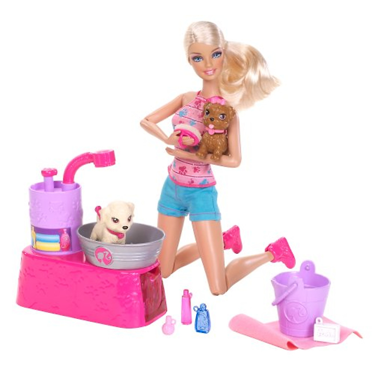 Barbie Suds and Hugs Pups Playset
