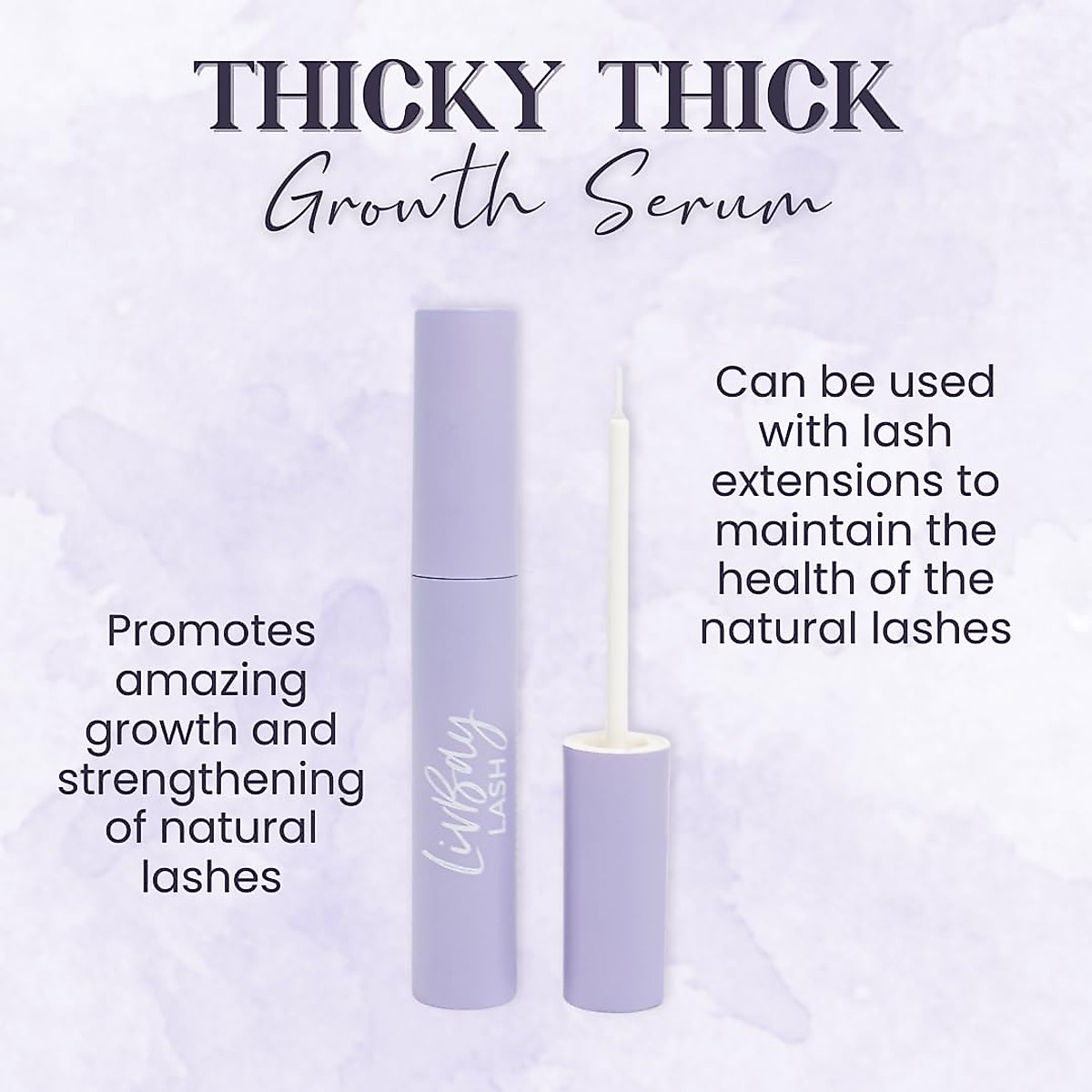 LivBay Thicky Thick Growth Serum - Eyelash Enhancing Serum for Fuller Longer and Thicker Lashes