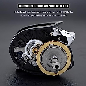 CAMEKOON Bahamut 400 Baitcaster Reels, Large Capacity for Jigging, 10+1 Stainless Steel Bearings, 35 LBs Drag, 7.2:1 Smooth Gear Ratio, Carbon Fiber Frame and Side Covers, Baitcasting Fishing Reel