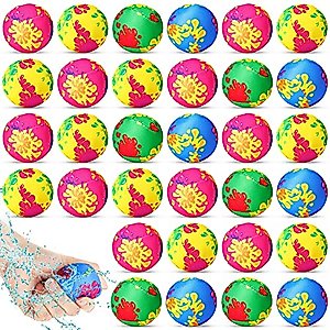 Leitee 60 Pcs 2 Inch Water Balls Reusable Pool Balls Mini Sponge Water Balls for Swimming Pool Absorbent Water Balls for Water Activities Beach Soaking Games Toys Party Favors Summer