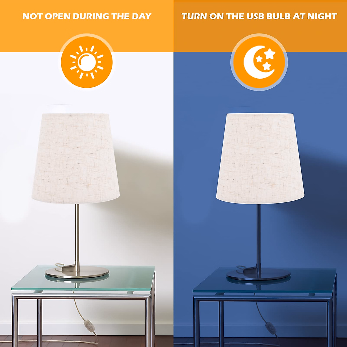 OSALADI Lamp Shades Drum Lamp Shade Cloth Lamp Shade Clip On Bulb Light Cover E14 Decorative Chandelier Protector Table Light Shell Cover Lamp Shade for Floor Table Wall Lamp Small Lamp Shades