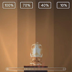 YBEK G8 Halogen Light Bulbs 20W 120V Xenon Under Cabinet Lighting Replacements 2Pin 2700K Warm White (Pack of 10)