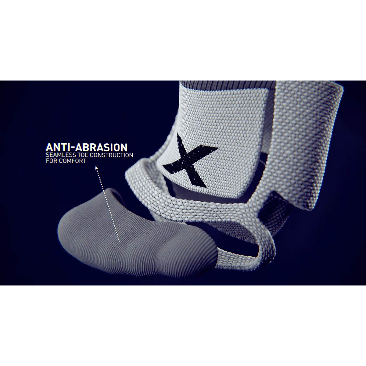 2XU Womens Vectr Full Length Socks, Titanium/Black, 7-8 US