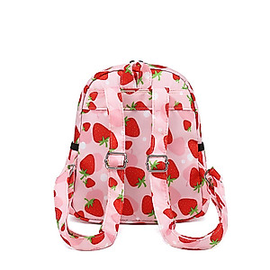 YiXiamo Cute mini tiny small pack bag backpack for grils children and adult (strawberry)