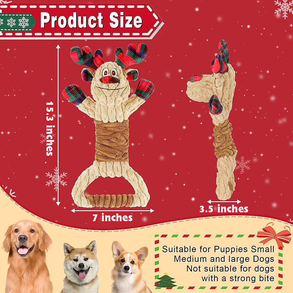 HUMLANJ Turkey Dog Toy Thanksgiving Plush Toys for Aggressive Chewers Durable Interactive Dog Squeaky Chew Toys Puppy Stuffed Toys Small Medium Large Dogs