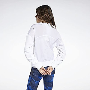 Reebok Training Supply Midlayer Crew, White, Medium