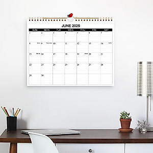 Calendar 2025-2026 - Wall Calendar 2025-26 Runs from June 2025 to December 2026, 19 Months Calendar with Thick Paper for Planning at Home or Office, 8.5 x 11 Inch, Black