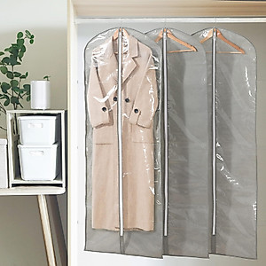Garment Bag for Dresses Long, 60" Dress Bag for Traveling, Set of 3.