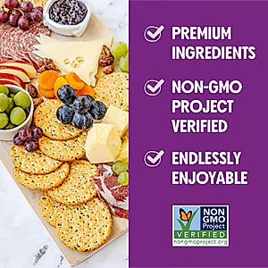 Milton's Gourmet Crackers, Original Multi-Grain - Non-GMO Project Verified, Natural Ingredients, Kosher, Great for Charcuterie Boards - 8.4 Oz, Pack of 4