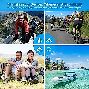 60W Foldable Solar Panel Charger, USB PC/QC3.0 5V-18V 3.3A DC Fast Solar Charging Board for Emergency Charging and Outdoor Camping. Use for Power Station Generator Laptop Tablet GPS iPad Camera etc