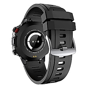 Tinwoo Smart Watch for Men Women with Heart Rate/Blood Oxygen/Sleep/Pedometer Monitor for iOS and Android Phones, 1.39" IP67 Waterproof Fitness Tracker Smartwatches 123 Sport Modes (Black)