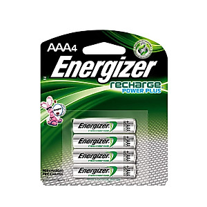 Rechargeable AAA Batteries, NiMH, 800 mAh, Pre-Charged, 4 Count (Recharge Power Plus) - EVENH12BP4, 2 Pack