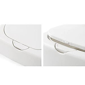 Pop-Up Qtip Holder Restroom Organizer - Q Tip Storage Organizer, Cotton Swab Holder, Q-tip Dispenser - Bathroom Accessories Set for Swabs, Floss, Cotton Balls, Cotton Pads (Single grid)