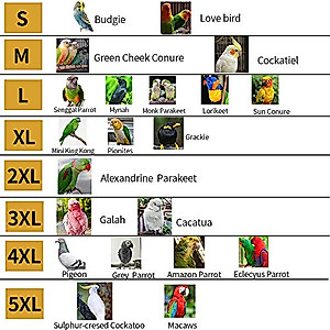 Bird Clothes Parrot Diapers Bird Flight Suits, Reusable Waterproof Diapers pet Bird Supplies Poli(L)