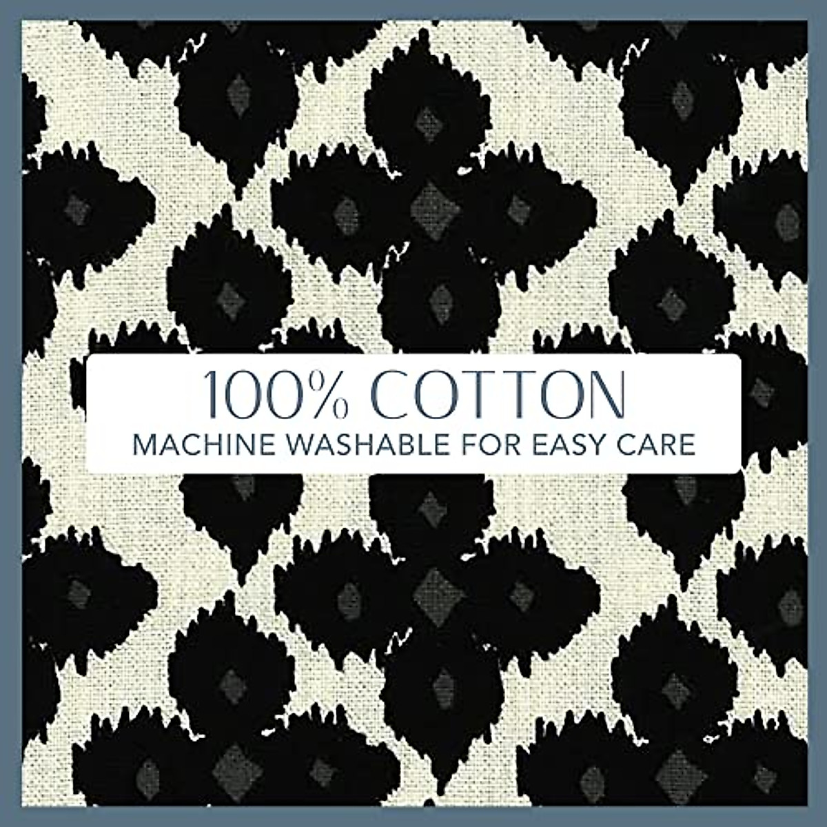 Elrene Home Fashions Everyday Casual Prints Assorted Kitchen Towels, Cotton Dish Towels, 17 Inches by 28 Inches, Black, Set of 4