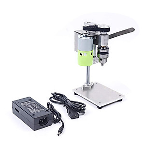 Benchtop Drill Press, 480W 2-Speed Cast Iron Bench Drill Press, Mini Electric Bench Drilling Machine, Tabletop Drilling Machine Variable Speed Drill Press for Metal Wooden Jewelry DIY