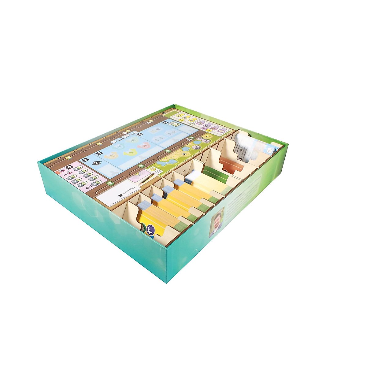 The Broken Token Ark Nova Compatible Game Organizer - Wood Storage Box with Multiple Trays for Cards, Bids, Players & More - Unofficial Wooden Game Organizer