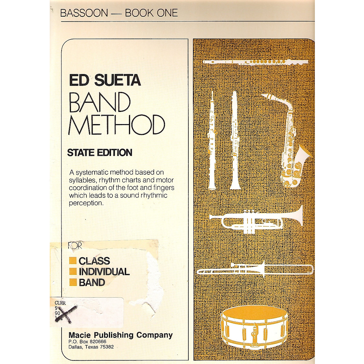 Ed Sueta Band Method State Edition--- Bassoon --Book One
