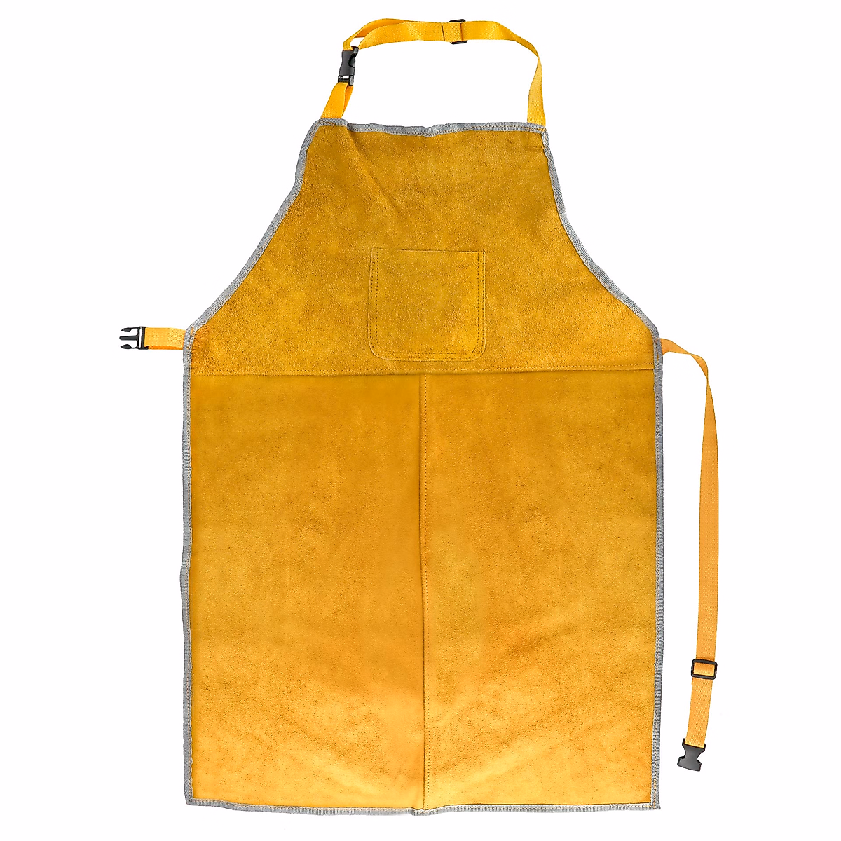 QWORK Leather Welding Work Apron - Flame and Welding Spatter Resistant - Adjustable Harness - Suitable for Welders, Blacksmiths