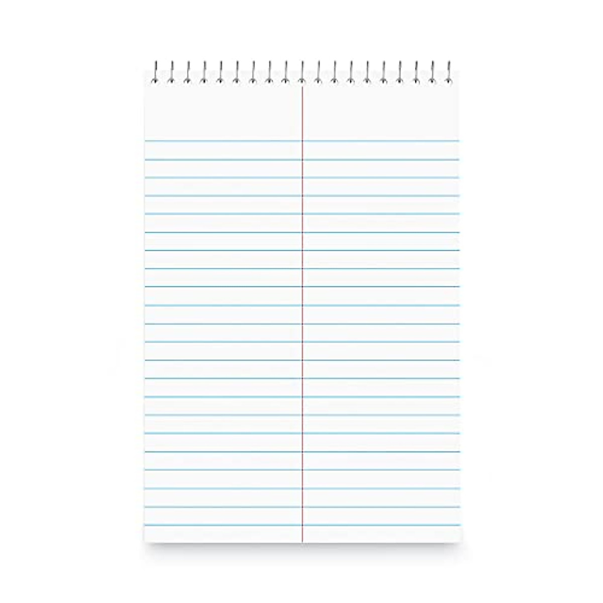 Steno Pads Notebooks, Top Bound Spiral Steno Book -Stenos Note Pads Gregg Ruled, White, 80 Sheets Per Steno Notepad - 6 x 9 Inch - Great for Note-taking and Making To-do Lists - 6 Pack