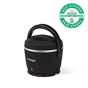 Crock-Pot Electric Lunch Box, 20-Ounce Portable Food Warmer, Black Licorice, Perfect for Travel, On-the-Go & Office Use | Stylish, Spill-Free & Dishwasher-Safe | Ideal Men & Women's Gifts