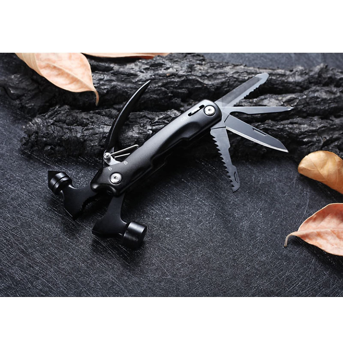 Survival Hammer Multitool, 12 in 1 Emergency Escape Car Safety Hammer,Cool Gadgets for Outdoor Fishing Hiking Anniversary Birthday Christmas Stocking Stuffers Gifts for Men Dad Boyfriend