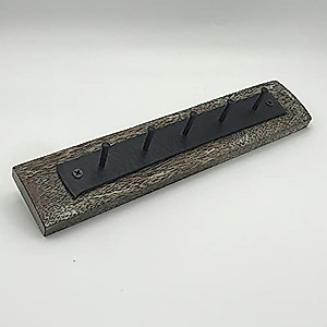 Stur-De Blacksmith Handmade Wall Mounted Wood and Iron 5 Hooks Key Holder Organizer, Key Hook, Key Hanger and Key and Jewelry Rack Wall Mount for Any Room MD16005-B