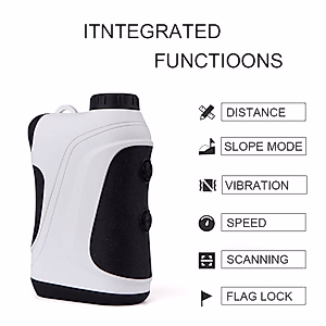 Golf Laser Rangefinder for Golf & Hunting Range Finder Gift, Distance Finder with Slope Mode, Flag Pole Locking Vibration Fast Focus System (BH600S)