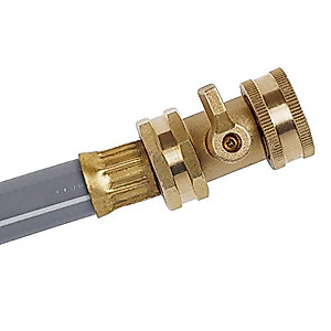 Twinkle Star Water Hose Shut Off Valve, 2 Pack Heavy Duty 3/4 Inch Solid Brass Garden Hose Connector, TWIS3003