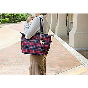 MKF Collection Convertible Weekender Tote Backpack- Top Handle Tote- Backpack Removable BackStrap Taupe Cognac