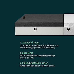 Tuft & Needle 2022 Original Firm Full Size Adaptive Foam Mattress in a Box, Cooling Gel, Pressure Relief, Supportive, 100 Night Trial, Fiberglass Free, CertiPUR-US, 10-Year Limited Warranty