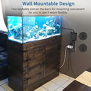 Flat Plug Extension Cord 25 Ft, NTONPOWER Surge Protector Power Strip with 12 Outlets(2 Widely Space) 3 USB, Overload Protection Switch, 2100 Joules, Wall Mount for Home Office and Workbench, Black