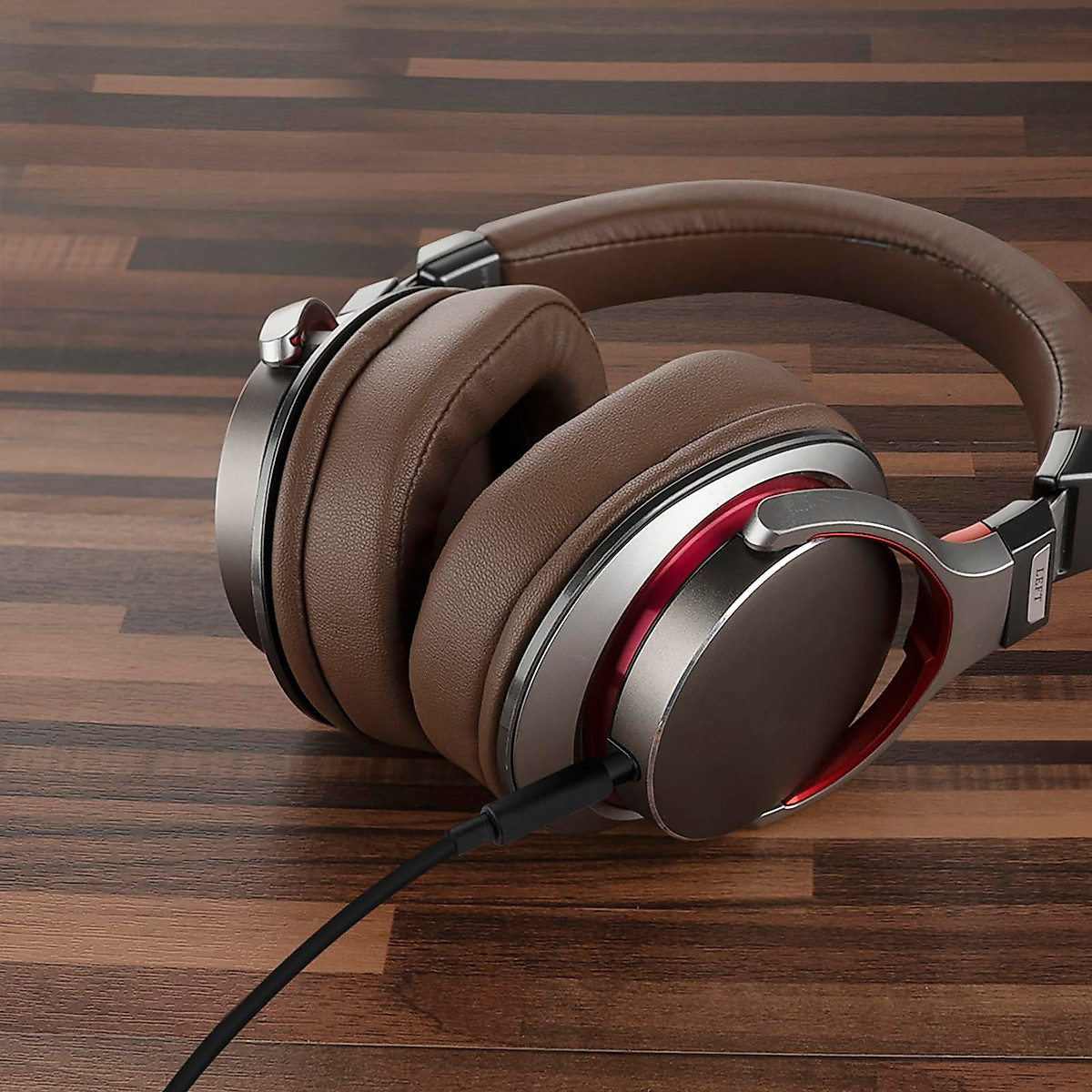 Geekria Audio Cable with Mic Compatible with ATH-M50xBT2 ATH-SR5, Pioneer SE-MS7BT Headphones Cable, 1/8" (3.5mm) to 3.5mm Replacement Stereo Cord with Inline Microphone (4ft/1.2m)