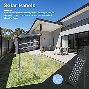 Solar Bug Zapper Outdoor / Indoor Waterproof, High Powered 4200V Mosquito Killer,Camping,Patio,Garden Insect Repellent Charging Killing Artifact