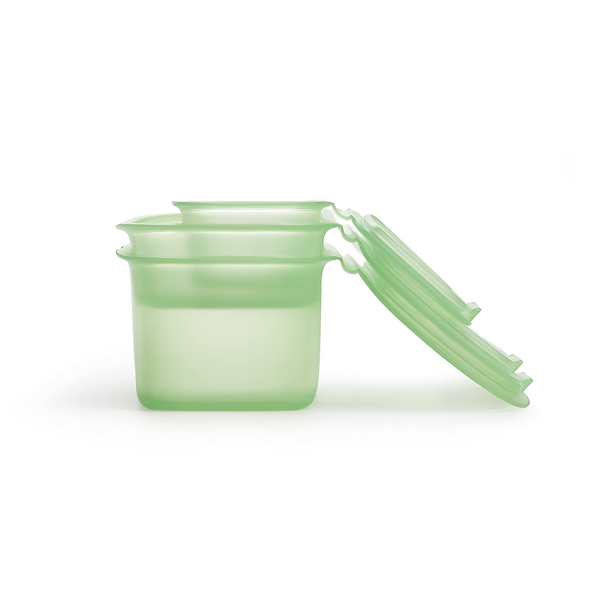 Lxe9kuxe9 Lekue Reusable Silicone Food Storage Box Container set of 3. Set includes: 0.2L, 0.5L, 1.0L