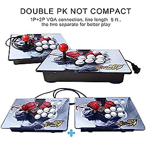 XFUNY. Arcade Game Console 1080P 3D & 2D Games 8000 in 1 Pandora's Box 3D 2 Players Arcade Machine with Arcade Joystick Support Expand Games 8000+ for PC / Laptop / TV / PS3 (A)