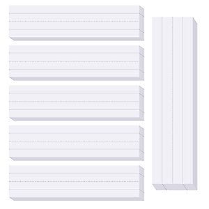 TIESOME Sentence Strips for Teachers, 150 Sheets White Word Writing Strips Adhesive Sentence Learning Strips Lined Word Strips for School Office Supplies 3 x 12 Inch