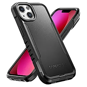 CAPERCASE Everyday Carry iPhone 13 case Protector, Phone case iPhone 13 Shockproof, iPhone case 13 Protective, Black
