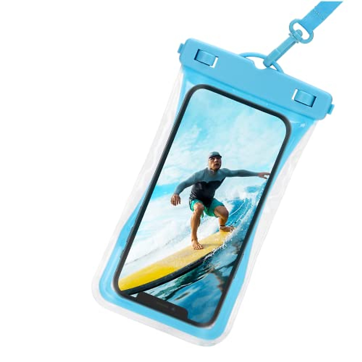 UrbanX Universal Waterproof Phone Pouch Cellphone Dry Bag Case Designed for Samsung Galaxy A71 for All Other Smartphones Up to 7" - Blue