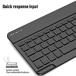 FINTIE Keyboard Case for iPad 6th / 5th Generation (2018/2017), iPad Air 2 / Air 1 (9.7 Inch) - Slim Shell Stand Cover w/Magnetically Detachable Wireless Bluetooth Keyboard, Black
