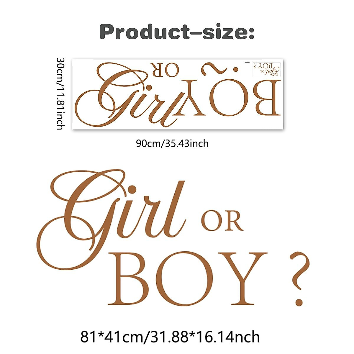 Girl or Boy Wall Decal, Gender Reveal Wall Stickers, Baby Shower Wall Stickers Sign，Baby Shower Welcome Sign，Arch Decor Baby Party Decorations Vinyl Stickers for Backdrop Party Supply.