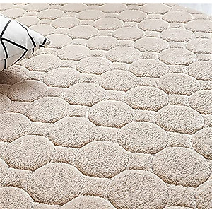Icegrey Round Area Rug Memory Foam Decor Carpet for Bedroom Large Living Room Circle Rugs Kitchen Runner Mat Non Slip Indoor Outdoor Doormat, Light Brown, 40"