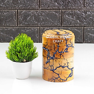 Hand crafted Wooden Rectangular Urn |with Lid Cremation Ash Remains Storage| Adult Pet Humane Ashes Male & Female Urns- Mango Wood With Resin