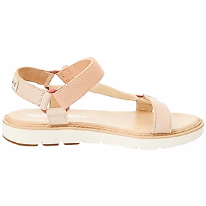 Timberland Women's Bailey Park F/L Strap Sandal, Light Beige Nubuck, 8.5