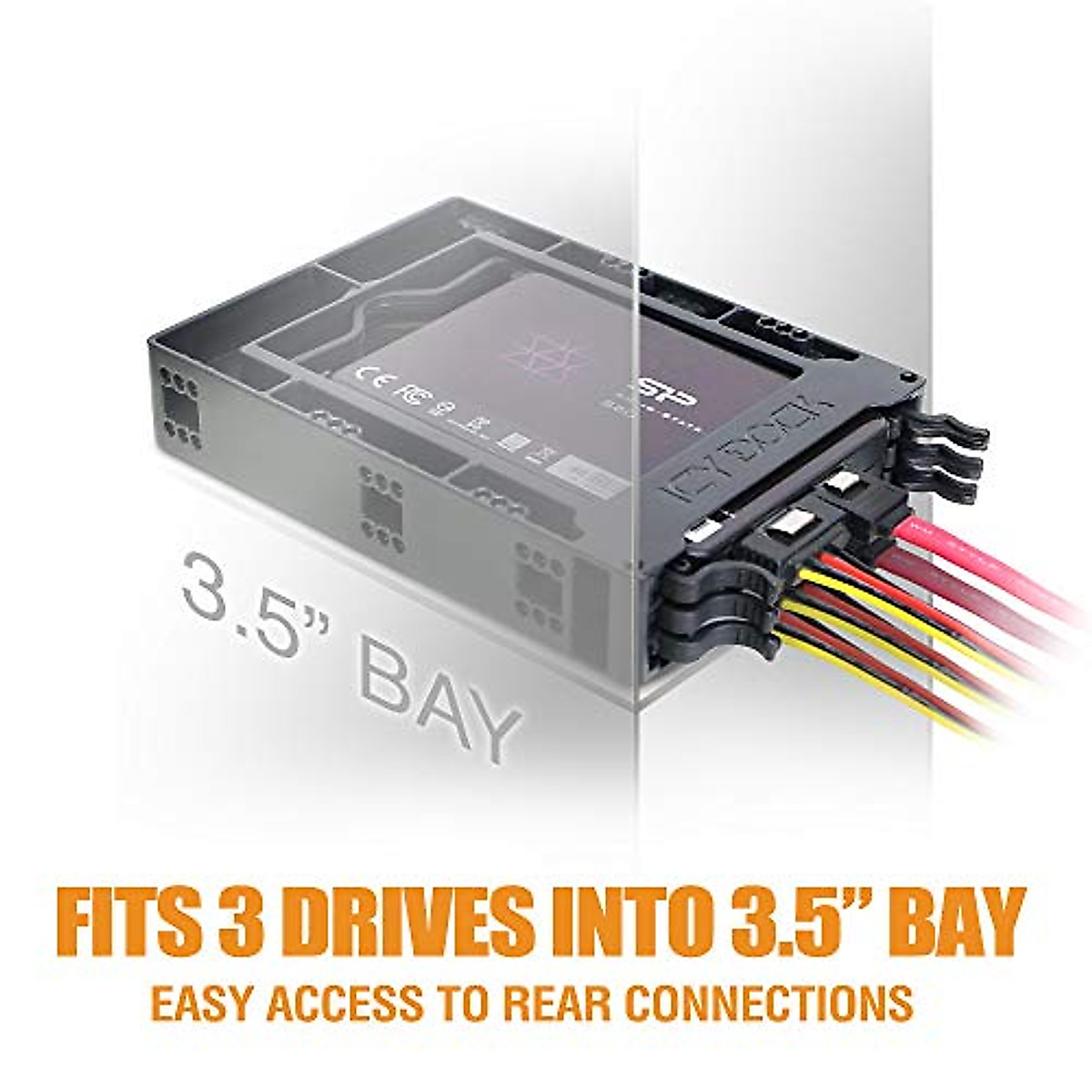 ICY DOCK Tool-Less Triple 3 Bay 2.5 to 3.5 Hard Drive SSD Mounting Bracket Kit Adapter | EZ-FIT Trio MB610SP