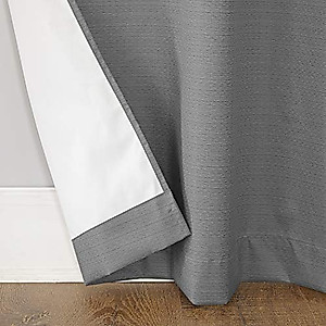 Sun Zero Cooper Thermal Insulated Energy Efficient Grommet Curtain Panel, 40" x 84", Gray