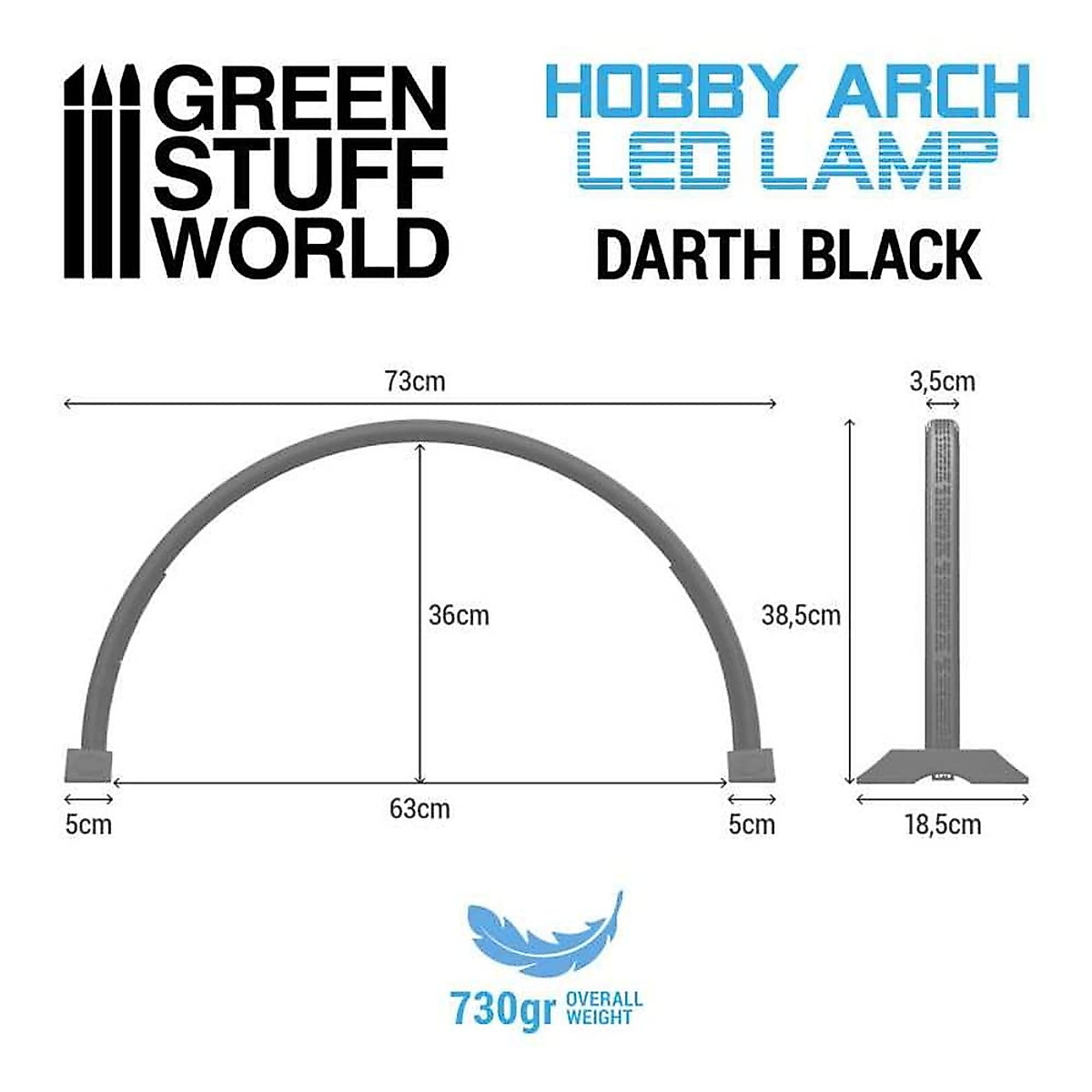 Green Stuff World Hobby Arch LED Lamp - Darth Black 11060