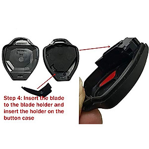 Horande 3 Button Replacement Key Fob Cover Shell fit for Toyota Scion TC RAV4 2008-2013 Avalon 2007-2011 Camry 2008-2013 Corolla 2009-2014 Venza Keyless Entry Key Fob Case