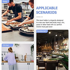 Hemoton Microwave Bowl Holder Microwave Plate Huggers Microwave Bowl Cozy Microwave Safe Bowl Huggers Hot Bowl Holders for Soup Pasta Noodles Rice Bowl